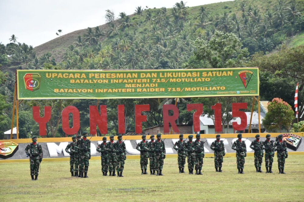 Pangdam Xlll Merdeka Resmikan Yonif Raider 715 Mtl Di Gorontalo Utara