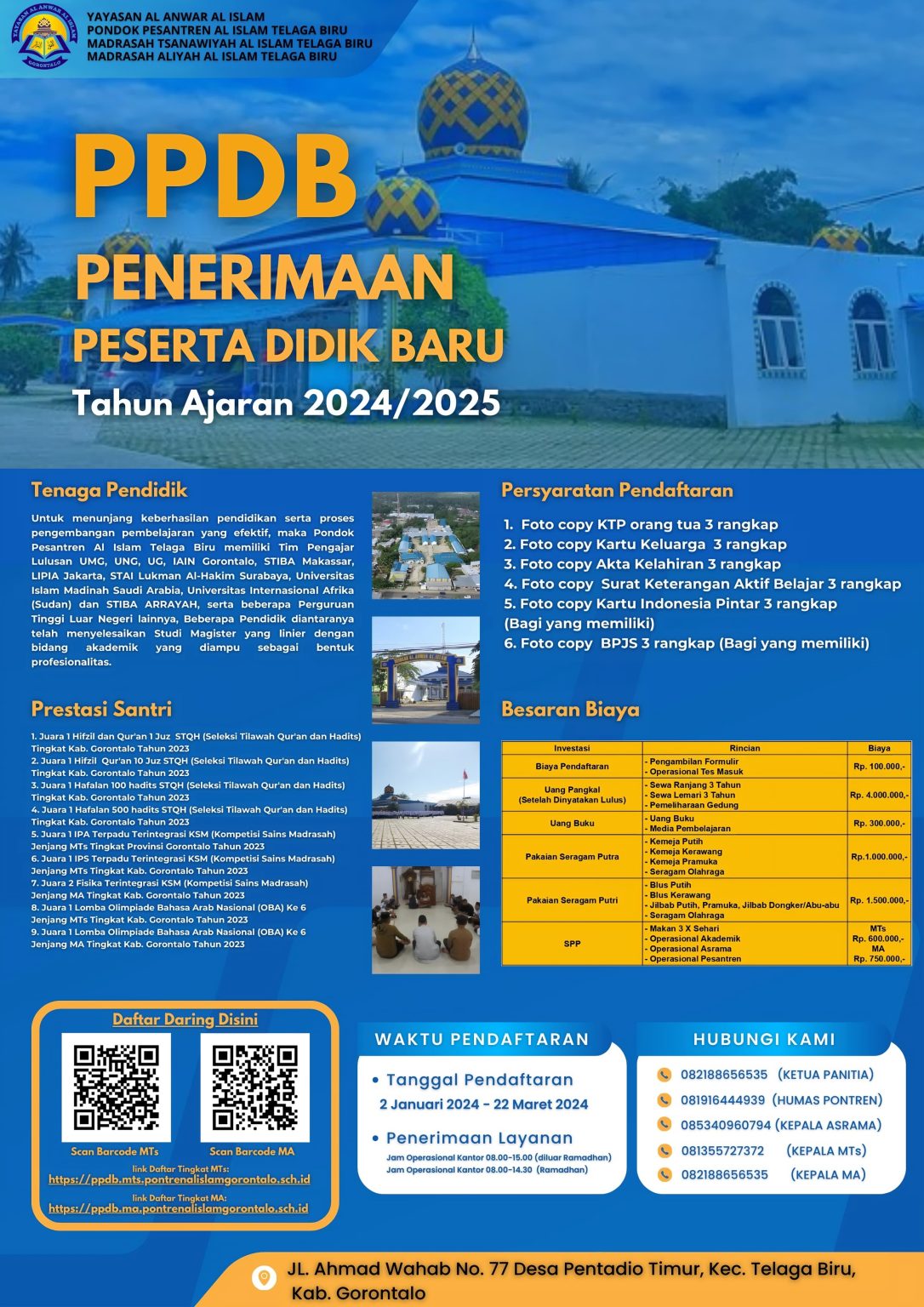 Pontren Al Islam mulai buka pendaftaran Calon Siswa Baru tingkat MTS ...